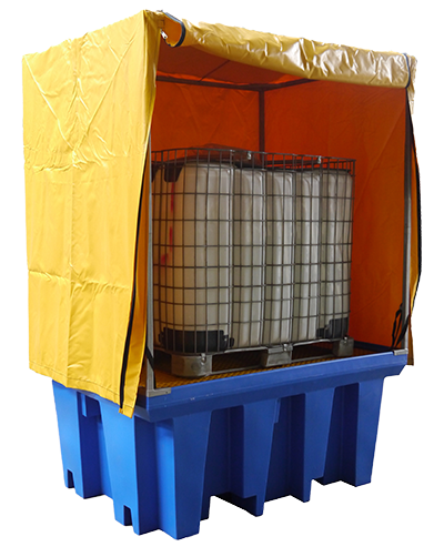 PVC Cover and Galvanised Frame for 1 x 1000L Bund » ovesco