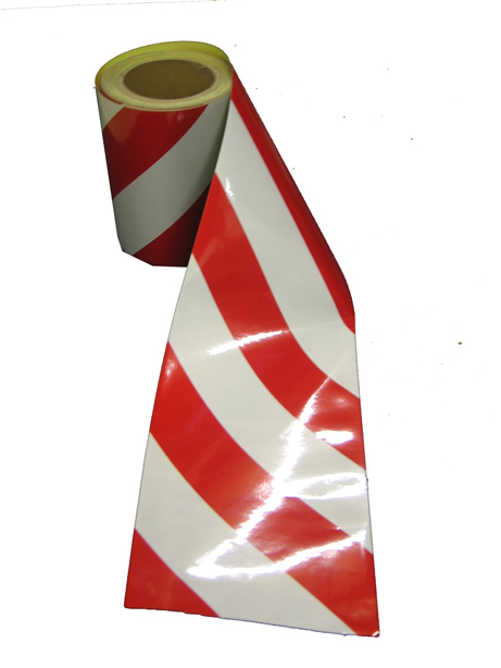 White & Red Reflective Tape 150mm » ovesco